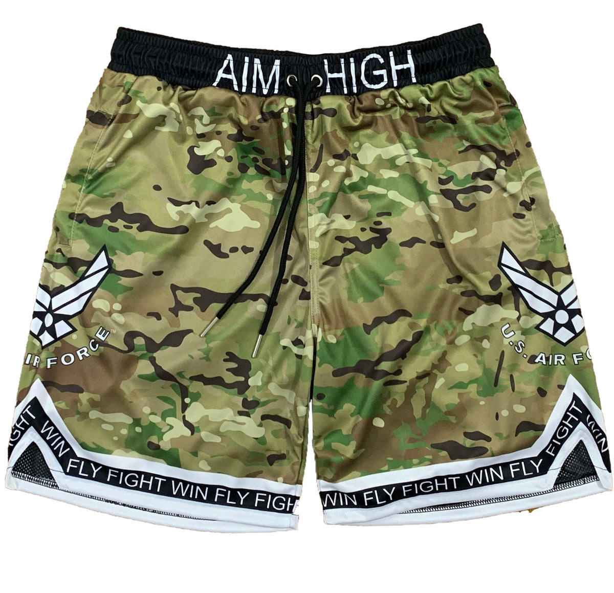U.S. Air Force AIM HIGH OCP Shorts (blk-wht) – Mperial Sportswear